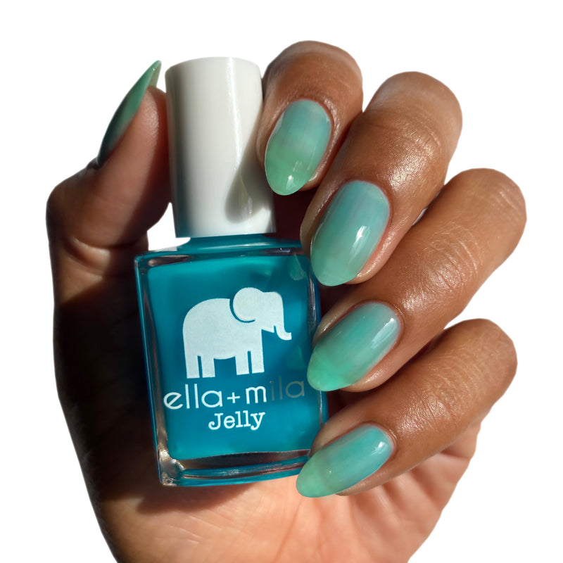 Sheer, clear-water blue nail polish - Tooti Fruiti Lover Boy - ella+mila