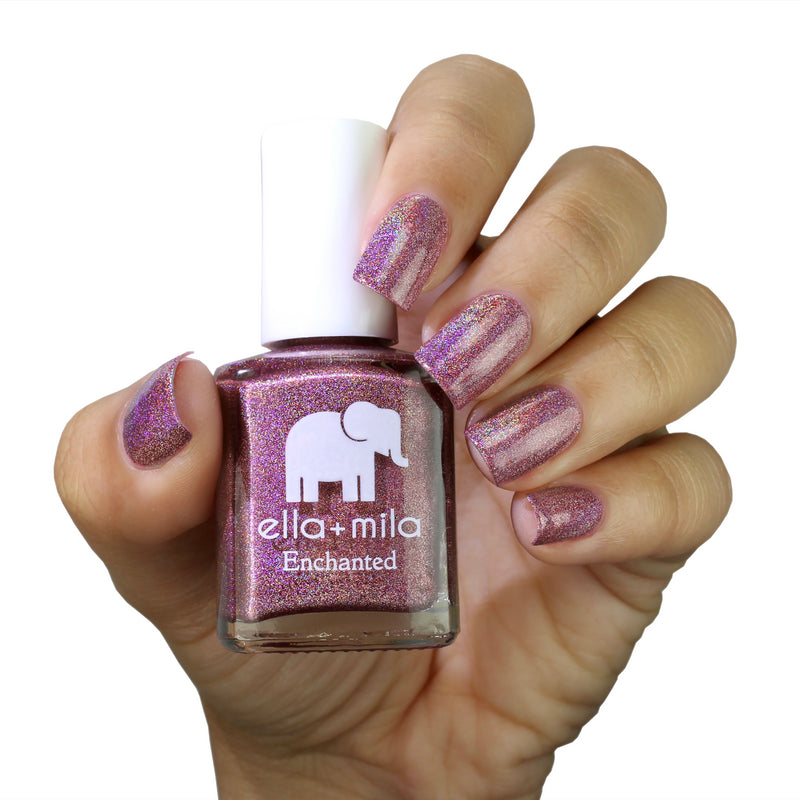 Dragonfly | Holographic Fuchsia Shimmer Nail Polish | ella+mila